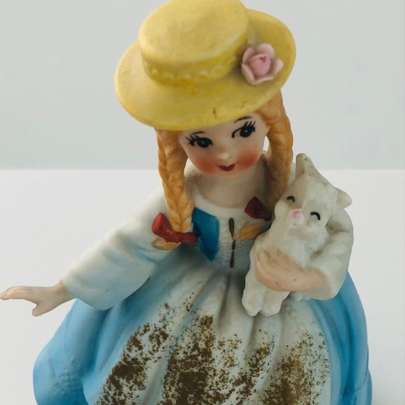 Art | Beautiful Vintage Musical Girlfigurine With Lamb Made In Japan ...